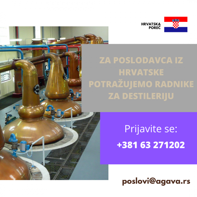 destilerija inostranstvo zaposlenje posao ugostiteljstvo